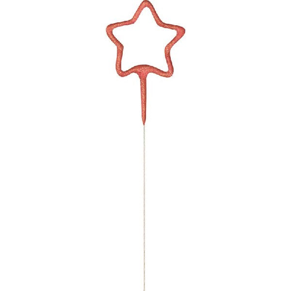 1 Packet of 7" Unique Party Star Shaped Cake Sparkler (1 per pack) - R ...