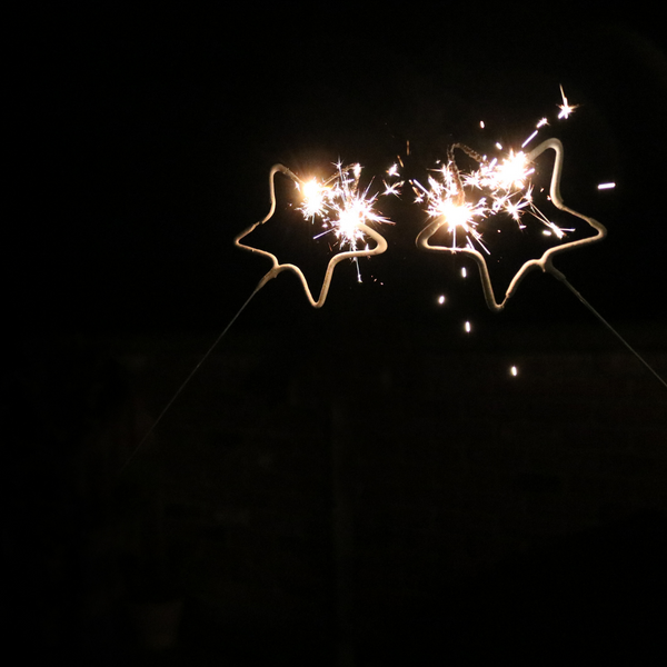 1 Packet of 7" Unique Party Star Shaped Cake Sparkler (1 per pack) - G ...